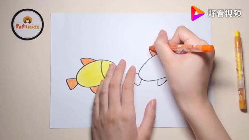 可爱的小鱼简笔画-趣味分步画大全