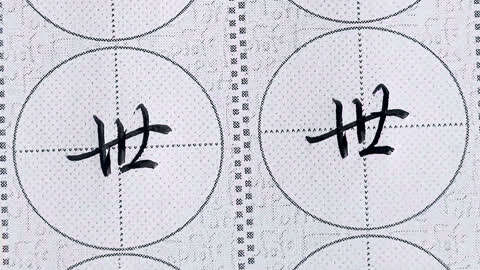 行楷“世”字正确书写规律|巧妙变化笔顺连笔技法:方便快捷书写