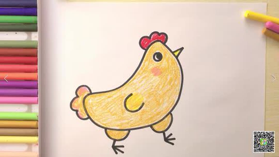 儿歌多多 多多学画画 学画母鸡