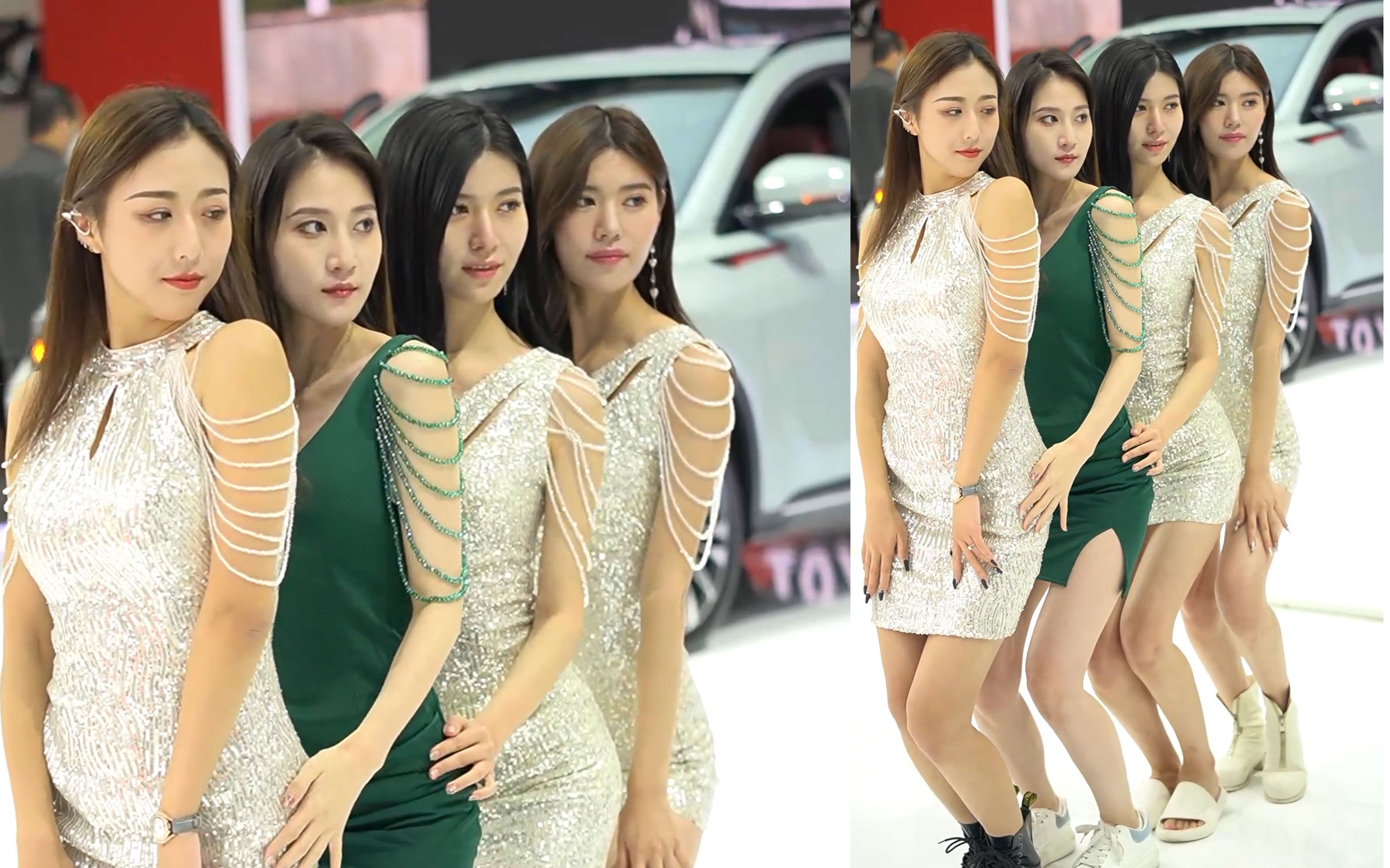2021广州车展的车模小姐姐们