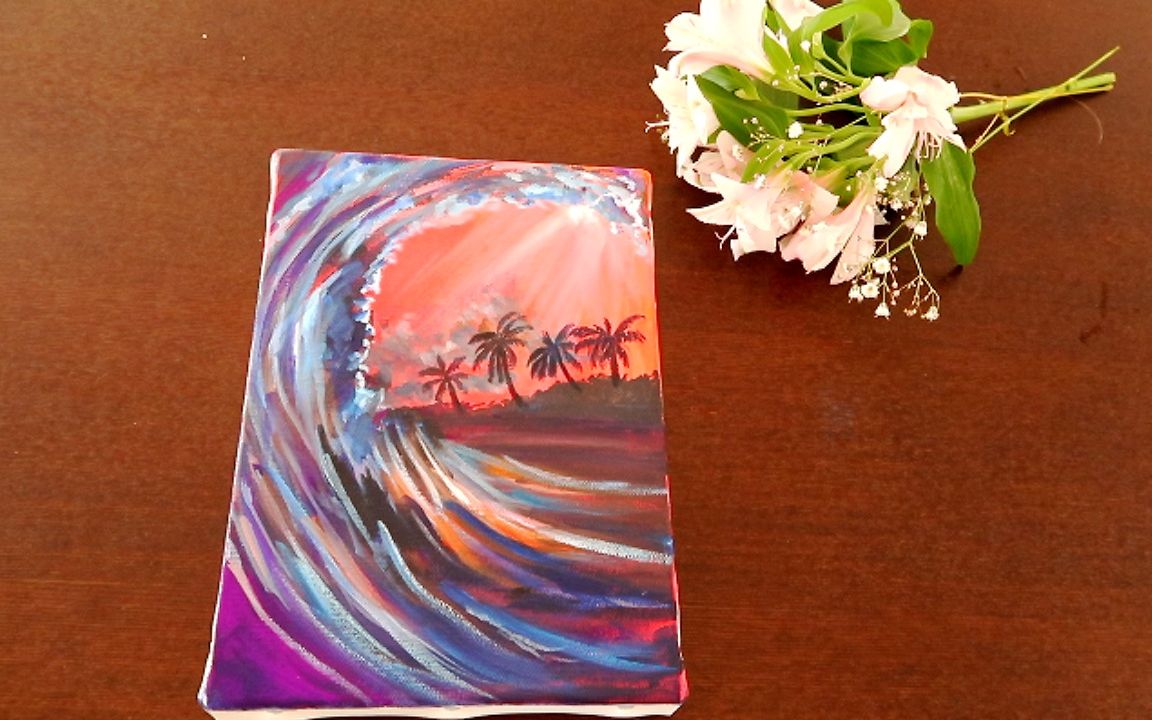 治愈系丙烯画 | 有标注配色方式