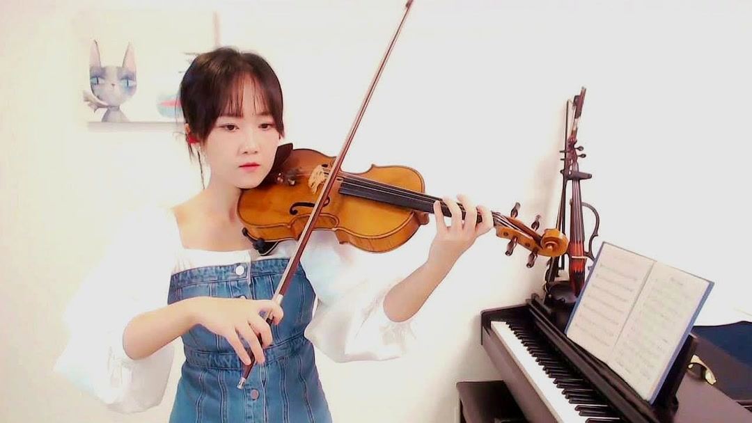 小提琴演奏 唐宁、皮卡丘多多《我和你》小提琴版自制小提琴谱