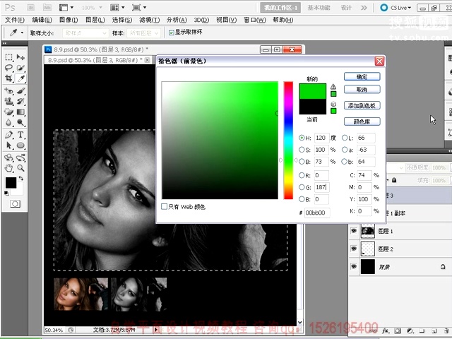 ps视频教程 ps照片 怎么ps照片 ps视频教程全集 黑白命令:制作CD包装...