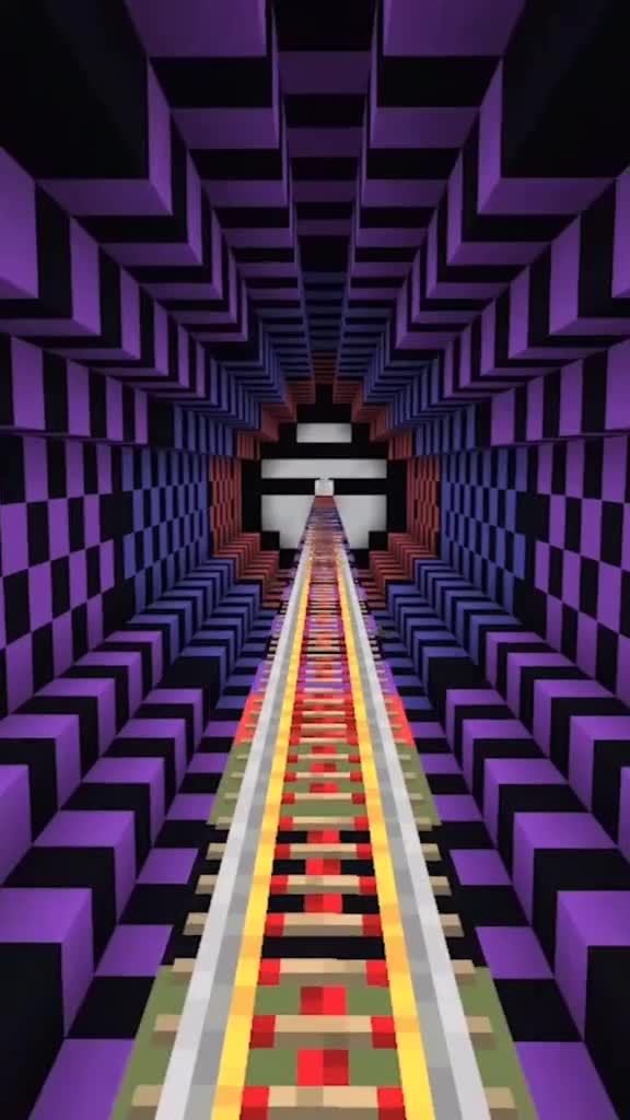 我的世界之搞笑:方块+矿车=视觉盛宴!冒险家们也来游玩体验吧