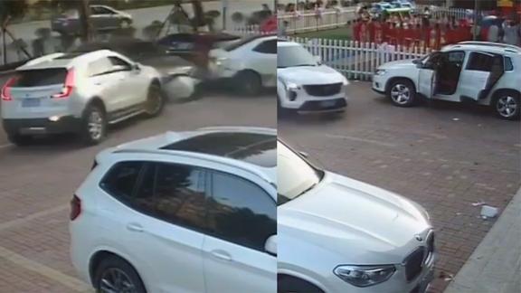 司机倒车错把油门当刹车,连拿"五杀"颤抖下车,车主:永不开车