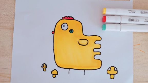 简笔画—可爱的小鸡!