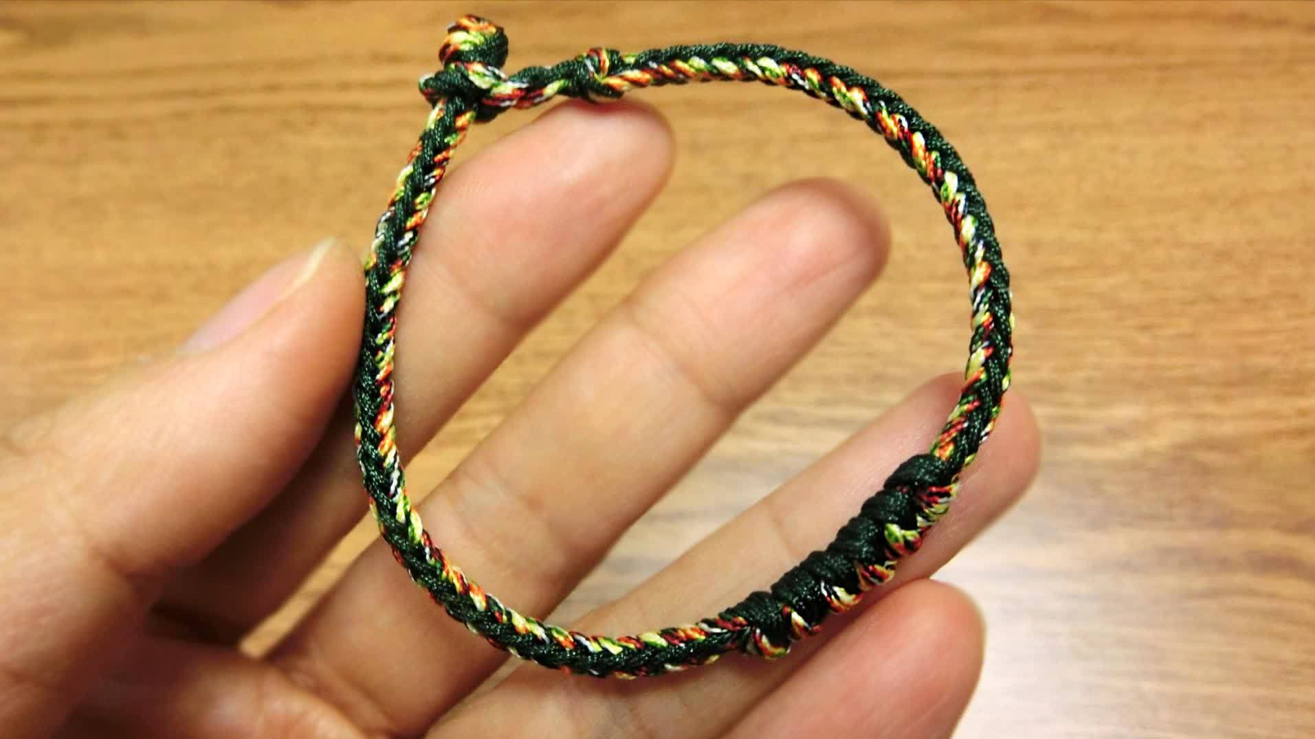 ...激励月,这个手绳好漂亮,八股辫编织有技巧,教程简单易懂