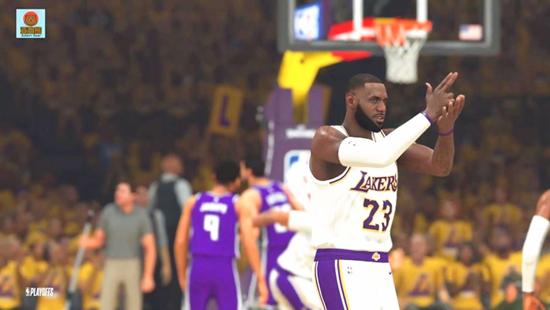 NBA2K20 詹姆斯开启灭霸詹模式,教对面年轻国王队员如何打球!