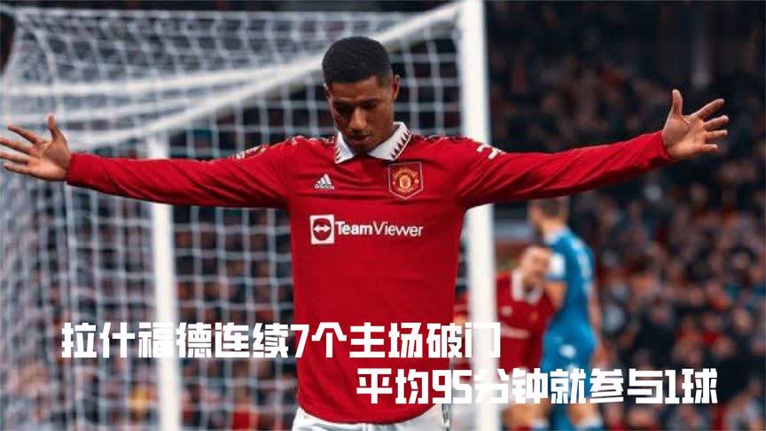 拉什福德连续7个主场破门 平均95分钟就参与1球