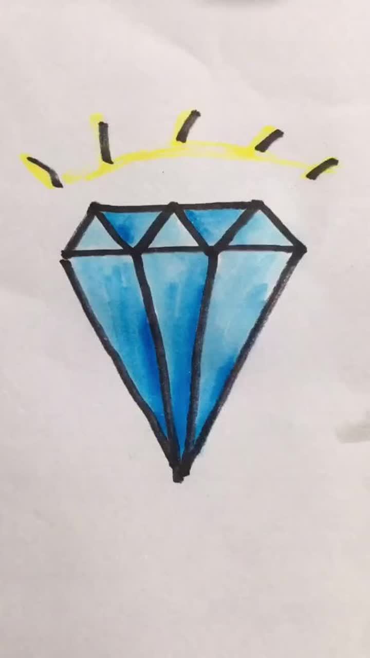 爸爸画的钻石简单易学,我画的钻石易学简单,不来看看吗?