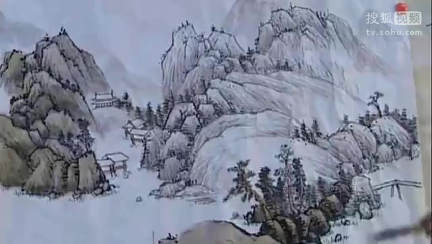 毛笔画山水画入门初学山水画入门