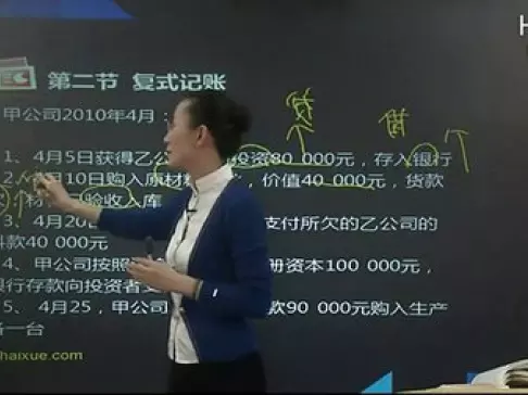 会计从业资格考试会计零基础自学08-复式记账