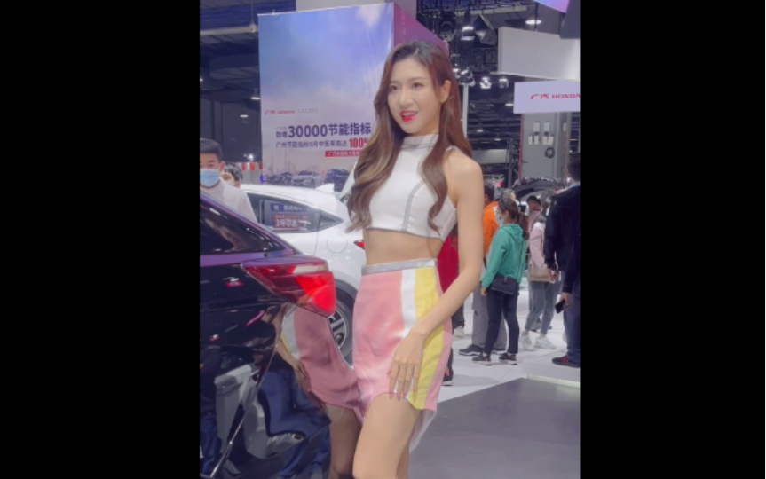2021广州华南国际汽车展广汽本田展台车模视频集锦