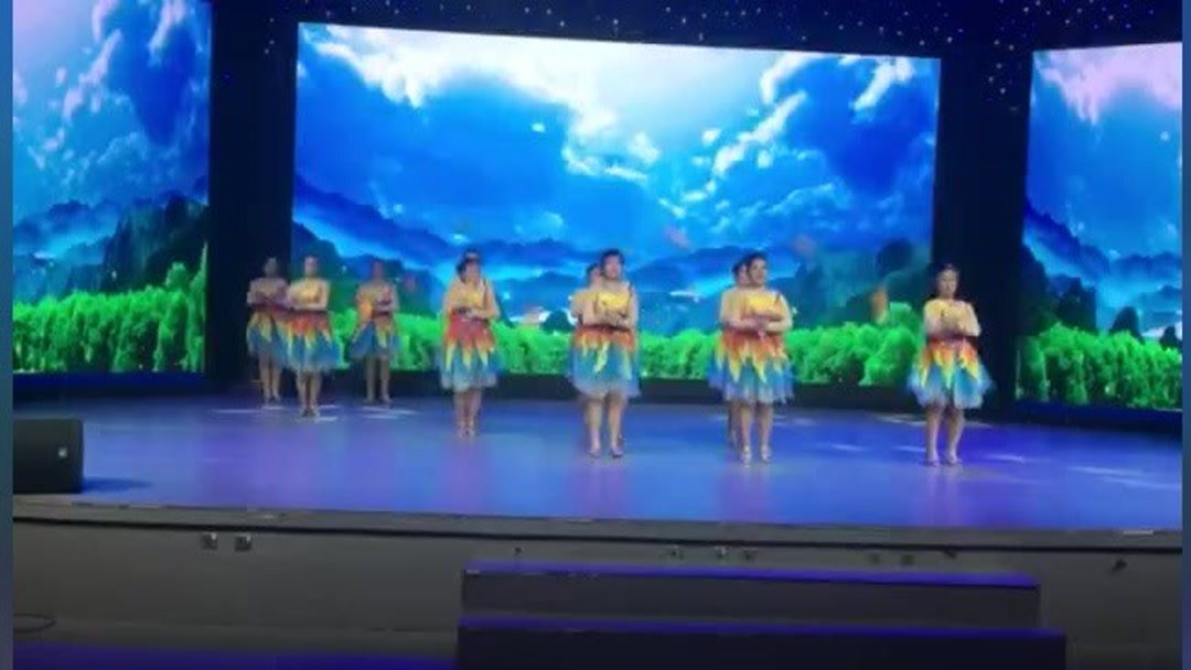 藁城区老年文体协会庆祝改革开放40周年晚会舞蹈