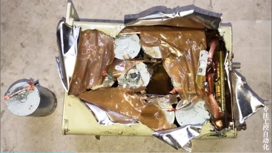 拆开一个自愈式低压并联电容,给大家看看!了解一下它的内部结构