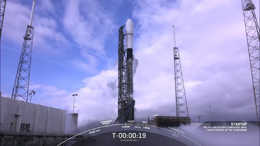 猎鹰9号成功发射,创下一箭143星世界纪录