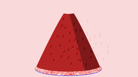 PS教程 PS绘制一块西瓜