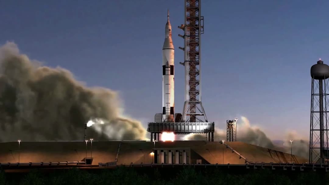 火箭发射与返回舱返回地球全过程高清动画解析