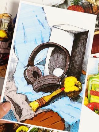 ...-适合素描过渡班,明确黑白灰处理方法,-应用马克笔上色,塑造质感和...