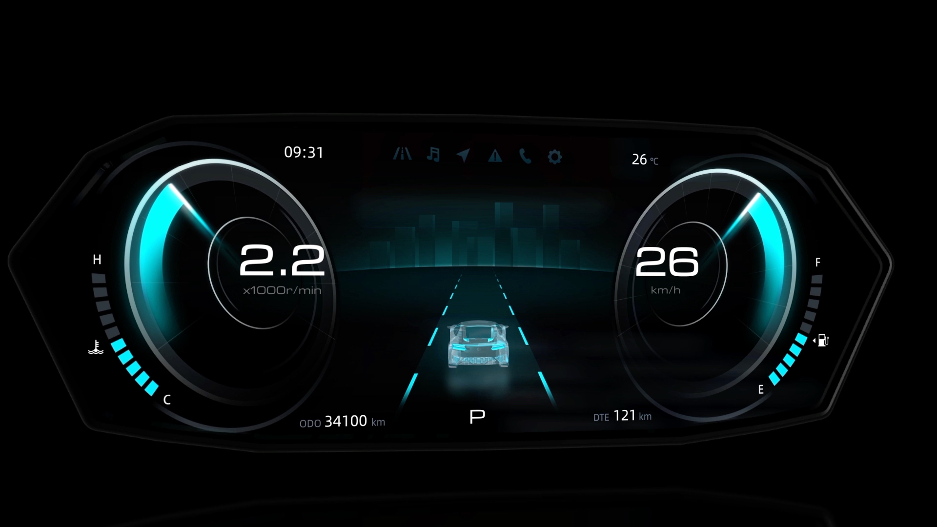 汽车数字仪表盘