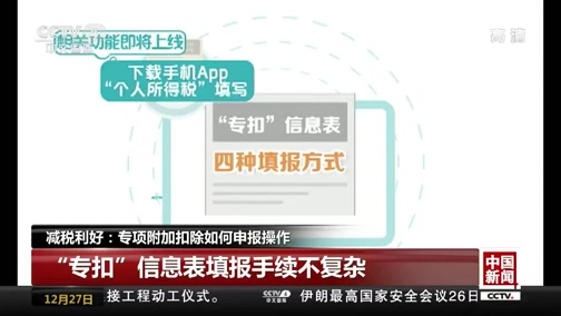 [中国新闻]减税利好:专项附加扣除如何申报操作