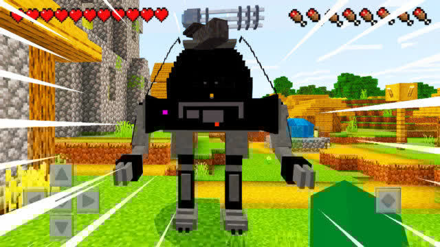 我的世界:战斗机器人,全自动跟踪攻击僵尸