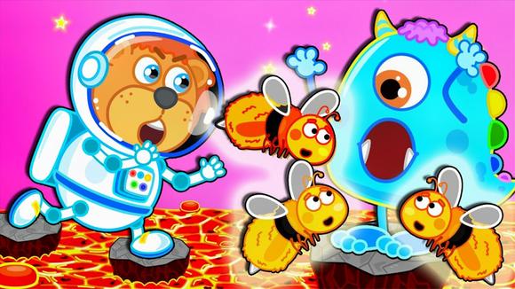 搞笑动画:小狮子有趣的太空冒险,他想成为一名宇航员!