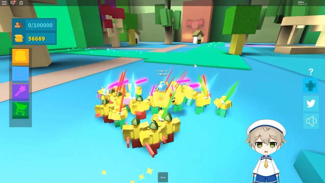 小格解说_Roblox_军队模拟器3-召唤弓箭手士兵!大战超级