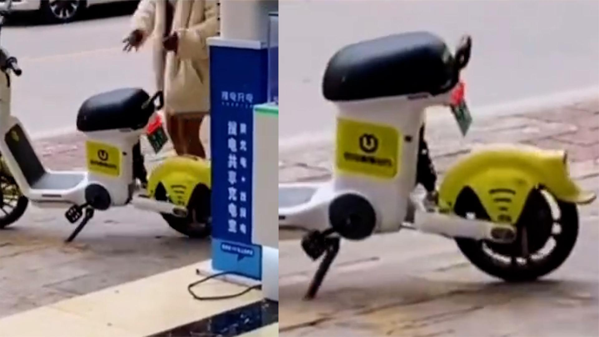 女子扫码电动车,下一秒竟然自己"撒欢"走了:你是不喜欢我吗
