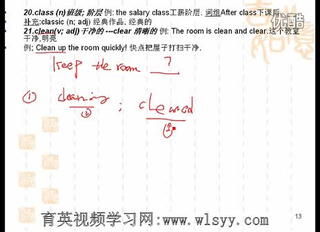 王衡英语 单词辨析 视频---clean、clear