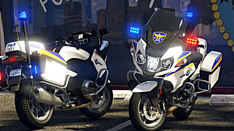 GTA5警察模拟:宝马R1200RT韩国警用摩托车