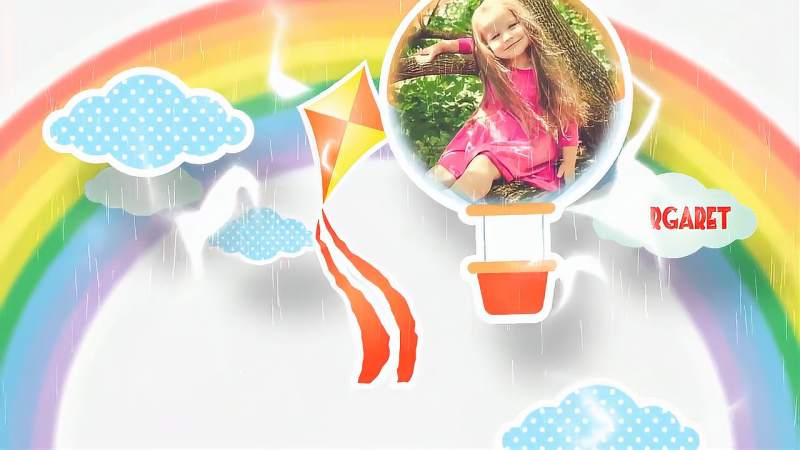 多彩创意的儿童幻灯片AE模板