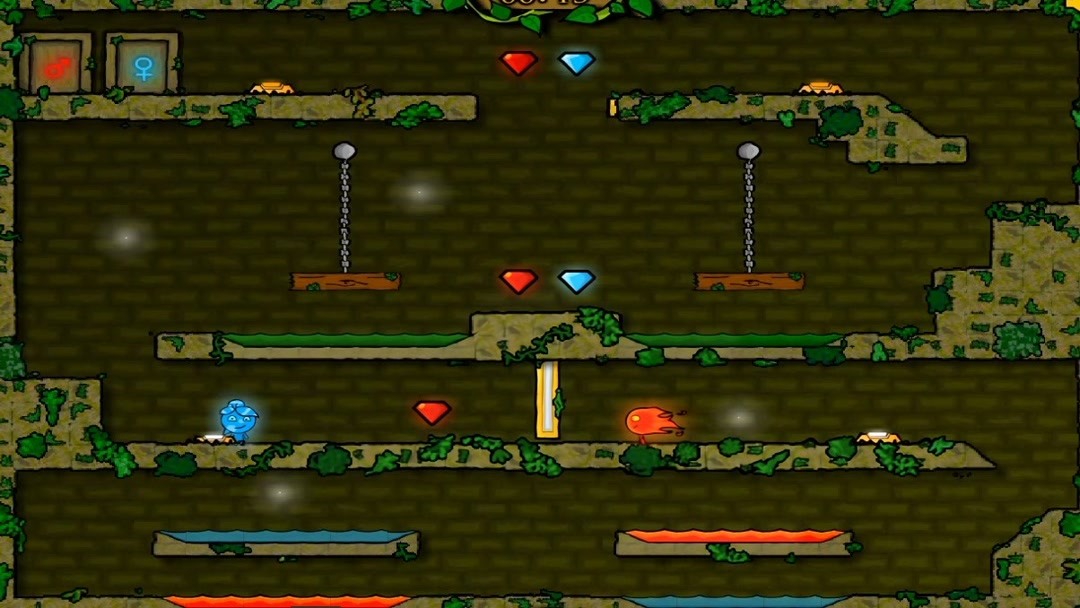 森林冰火人 双人闯关过关很轻松