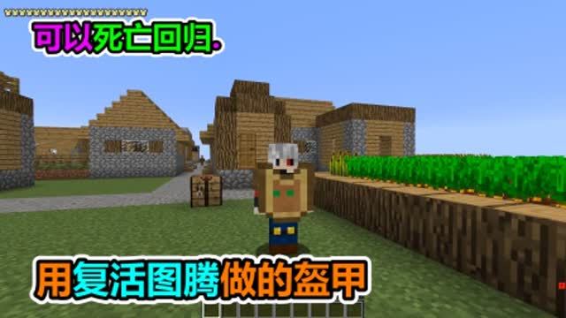 MC我的世界:用复活图腾的做盔甲,可以无限复活