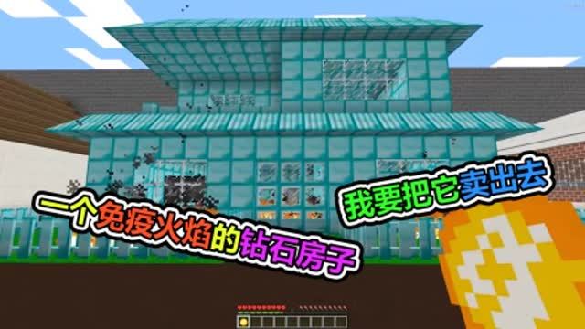 MC我的世界:小熊姐姐太缺钱了,只能把自己的钻石房子卖了