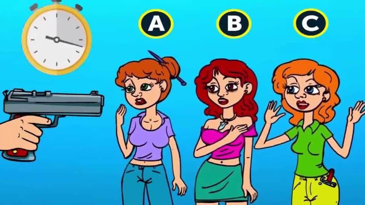 魔法烧脑谜题:侦探推理,被抢指着的三位女士,谁能够逃跑呢?