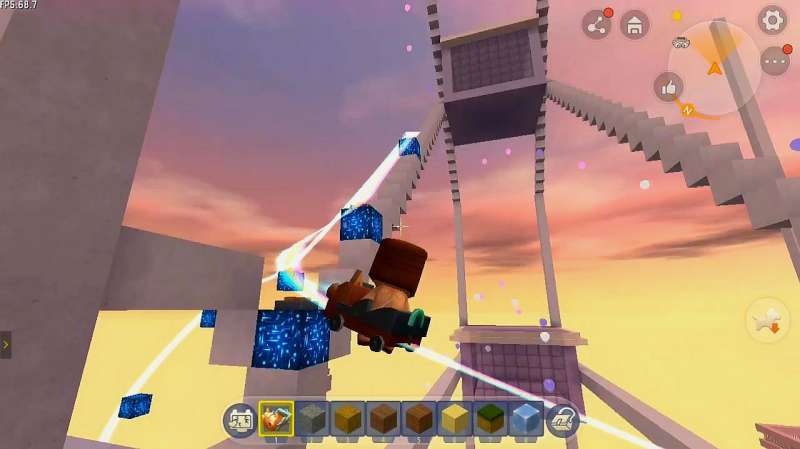 迷你世界:坐过山车去我的梦幻城堡