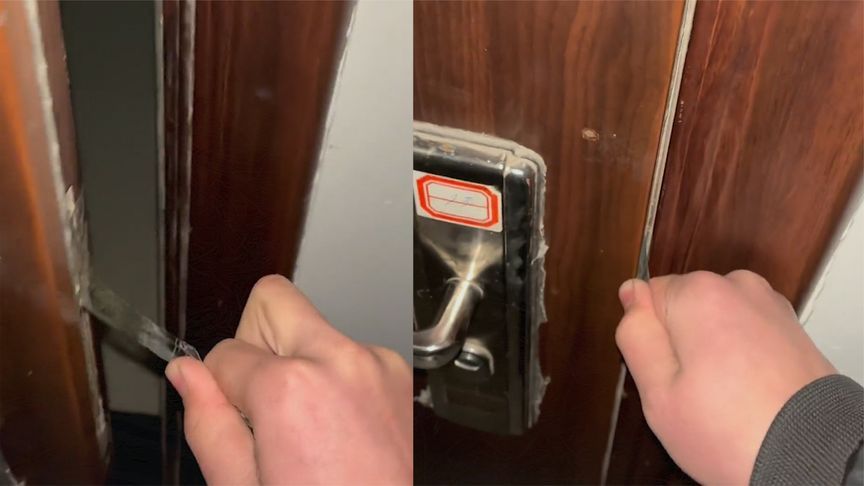 男子出门忘记带钥匙,现场演示如何无钥匙进入,网友:太可怕了