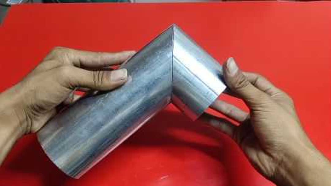 圆管45度角,还可以这样切,这种方法还是第一次操作涨见识了