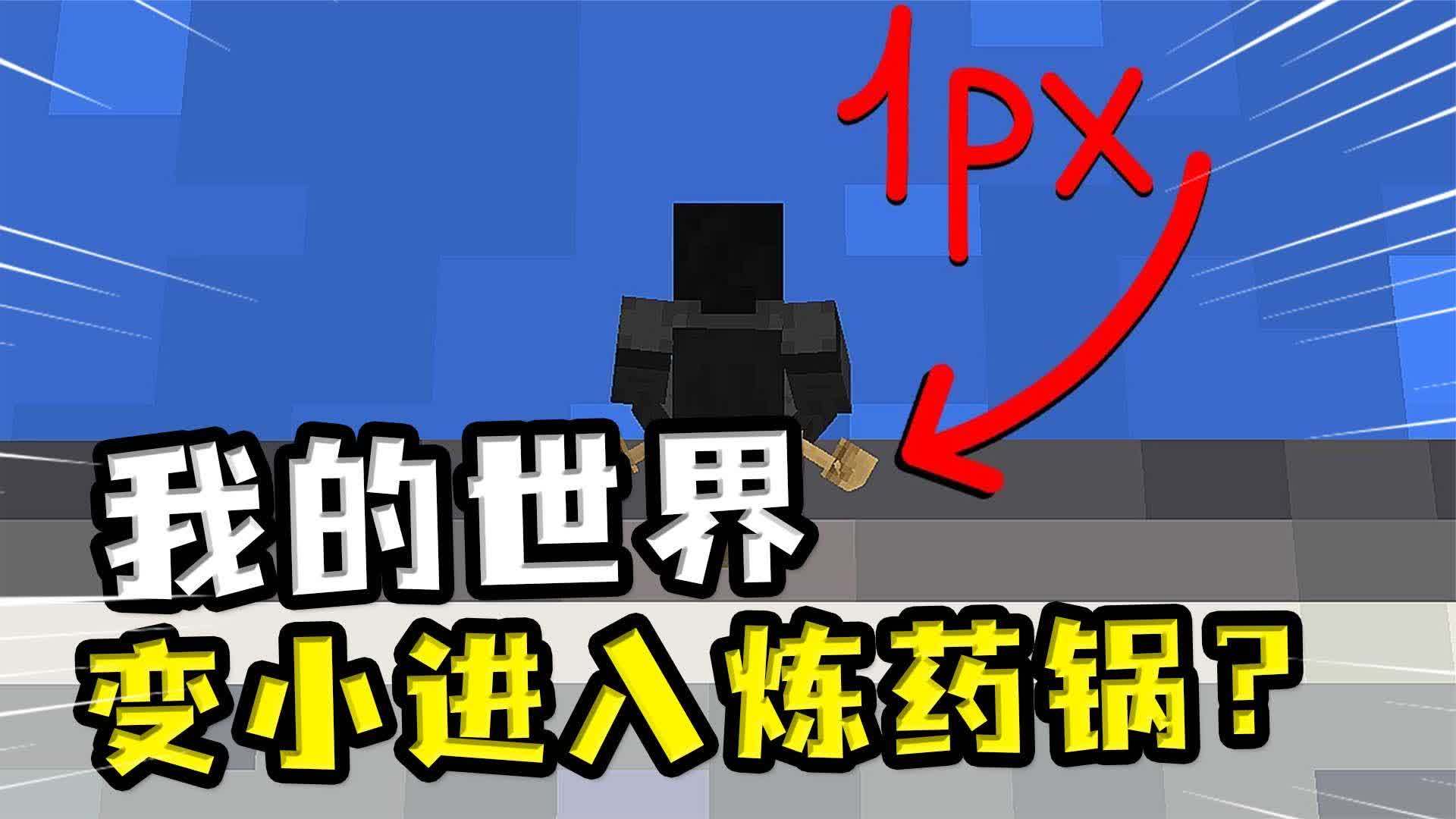 我的世界:玩家把自己变小,进入炼药锅划船?结果直接沉底