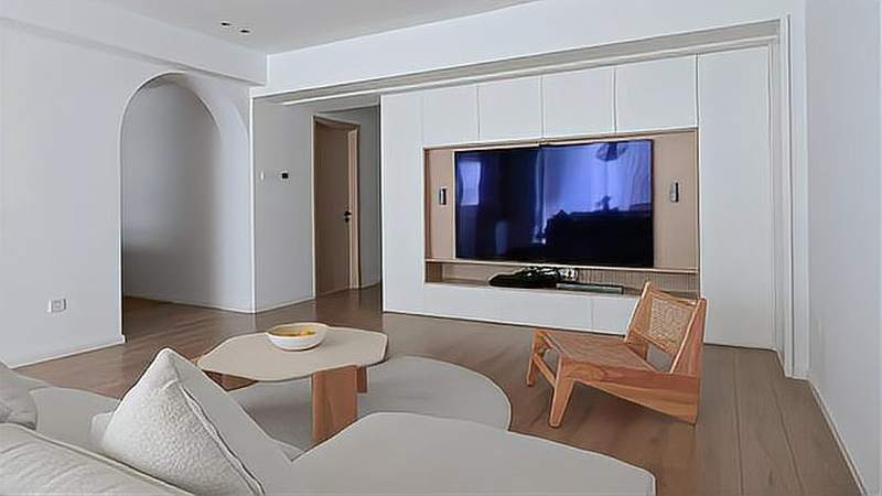 110㎡极简风,全屋柜体暗门设计干净利落