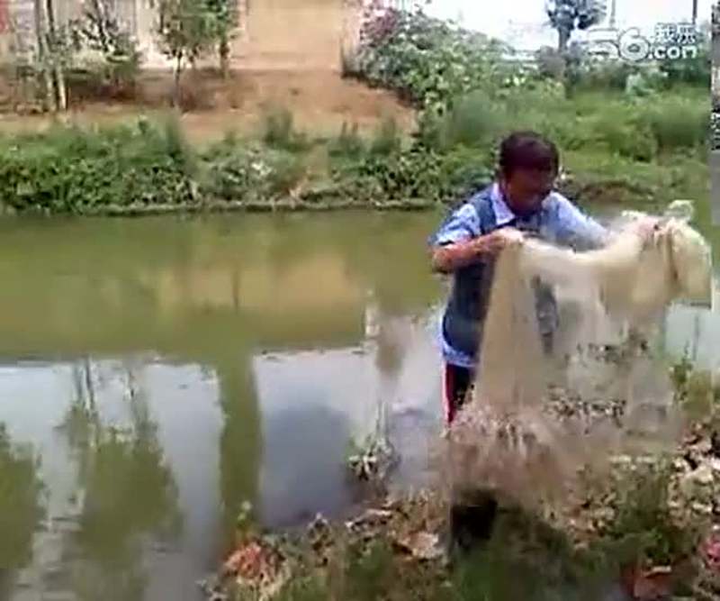 手抛网如何撒网视频