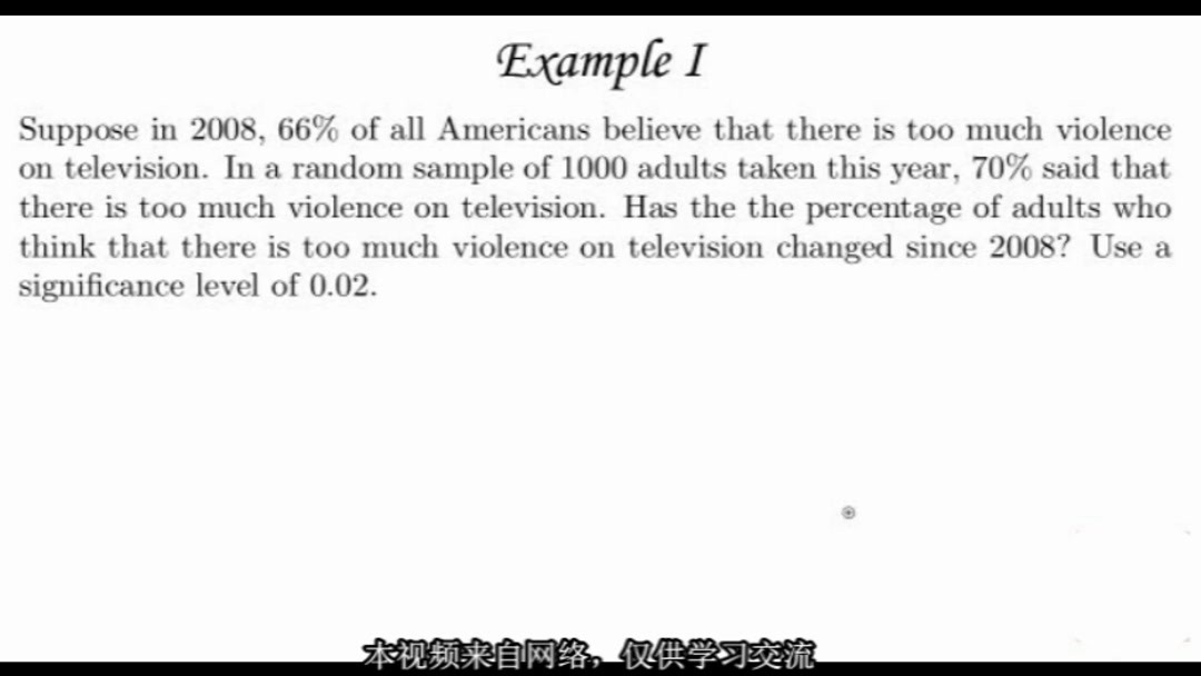 橙哲学堂-美国AP统计第49章显著性检验(大样本比例检验)2