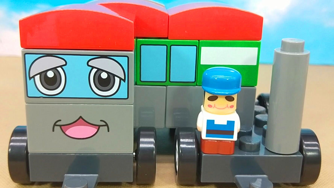 托马斯拼积木 蒸汽爷爷 平台式卡车