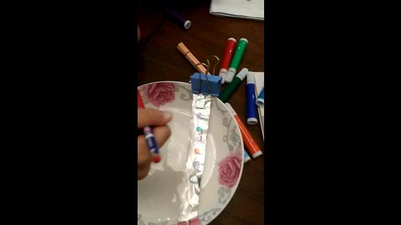 然宝的滚动彩虹水滴小实验