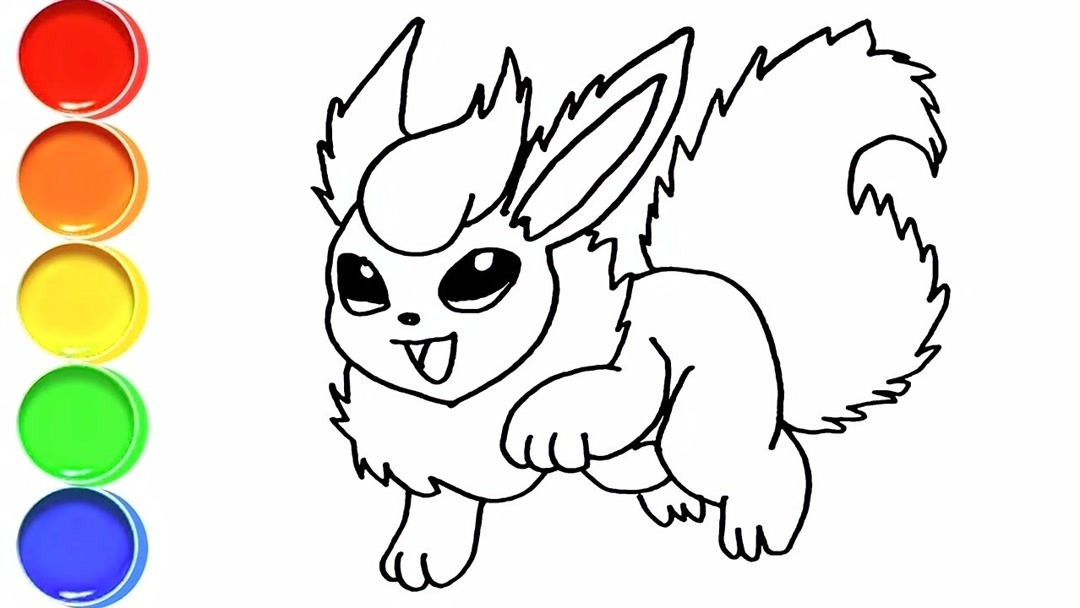 儿童涂鸦简笔画,神奇宝贝火精灵