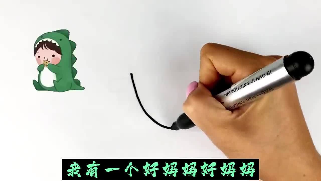 儿童绘画 简笔画 零基础学画画 创意绘画,经典儿歌分享 #简笔画 #儿歌 ...