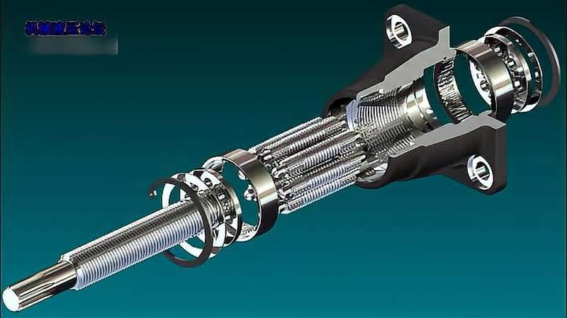 行星滚柱丝杠画面太精美了,空客A380起落架作动器就用它!