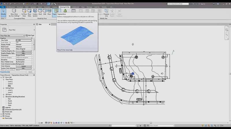 Revit软件教程,从入门到精通,CreateaToposurfacefromScratc