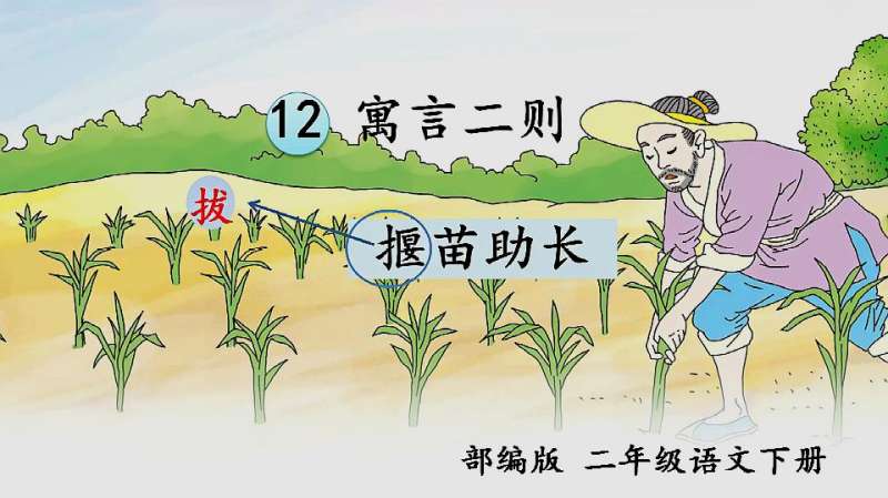 部编版二年级语文下册12.揠苗助长